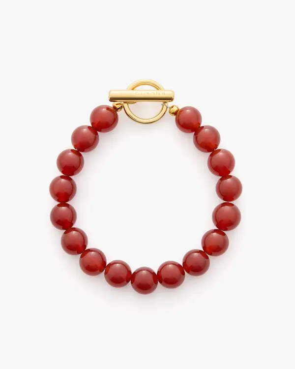 Cuyana Cerise Beaded Bracelet - Red