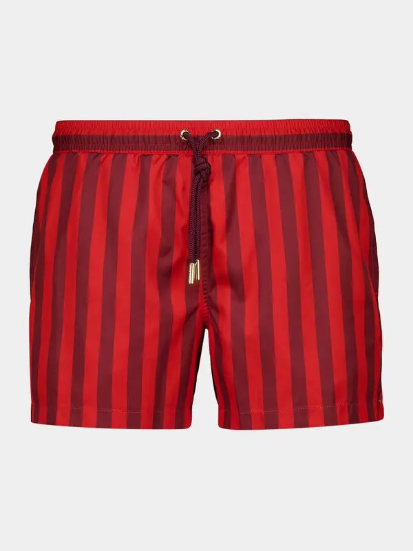 Orlebar Brown Vermillion Stripe Jack Swim Shorts - Red