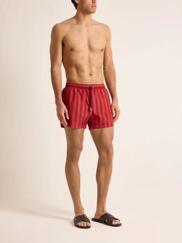 Orlebar Brown Vermillion Stripe Jack Swim Shorts - Red