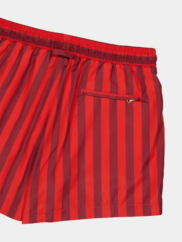 Orlebar Brown Vermillion Stripe Jack Swim Shorts - Red