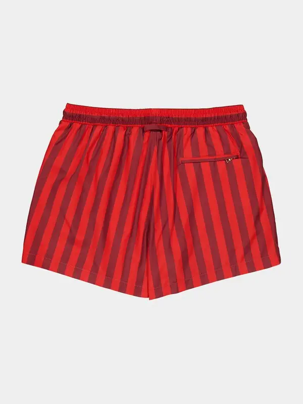 Orlebar Brown Vermillion Stripe Jack Swim Shorts - Red