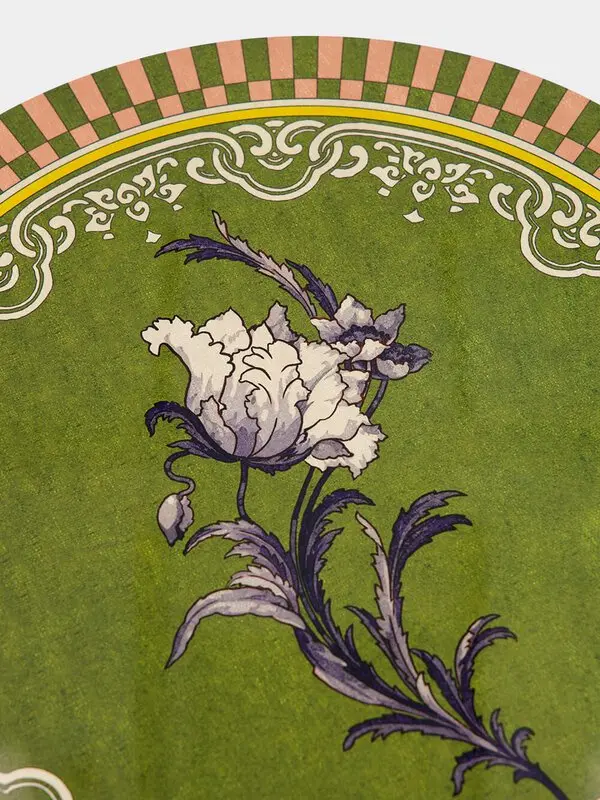 La DoubleJ Set Of 2 Fiesole Nymph Bloom Placemats - Green
