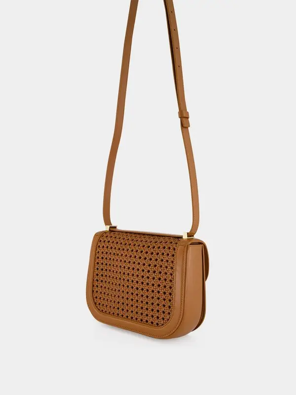 FERRAGAMO Woven Gancini Crossbody Mini Bag - Brown