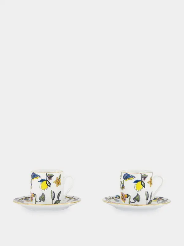 La DoubleJ Borboni Impero Espresso Cup Set Of 2 - White