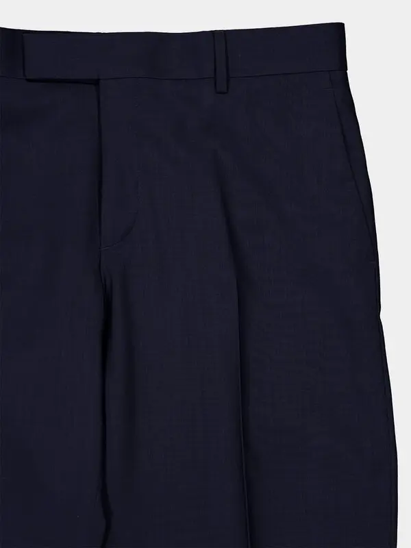 Fendi Dark Wool Tailored Trousers - Blue