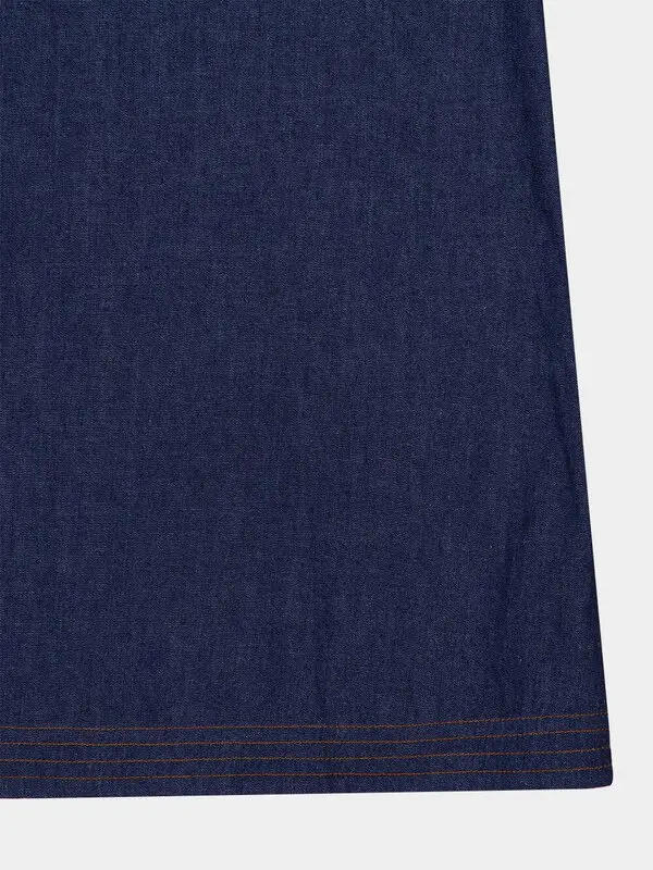 Zimmermann Ink Aster Denim Frill Midi Dress - Blue