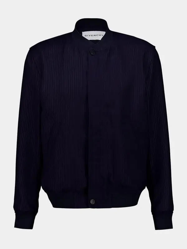 Givenchy Navy Wool Double Stripe Jacket
