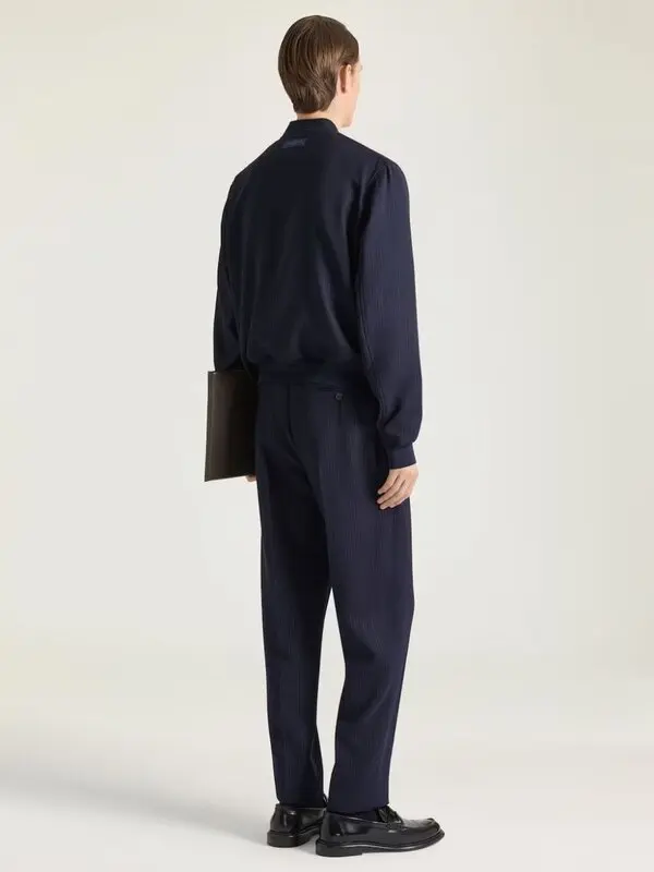 Givenchy Navy Wool Double Stripe Jacket