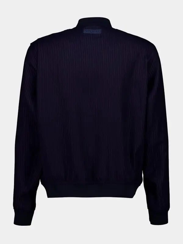 Givenchy Navy Wool Double Stripe Jacket
