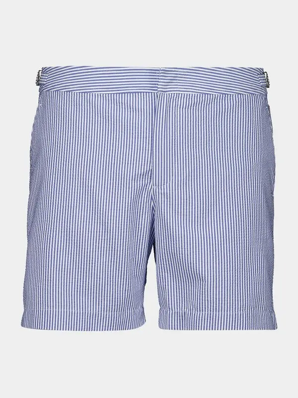 Orlebar Brown Nova Seersucker Bulldog Swim Shorts - Blue