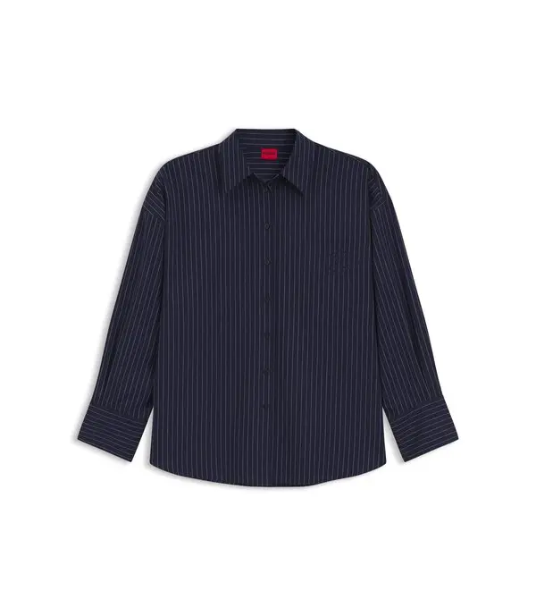 Hugo Striped Cotton Poplin Blouse