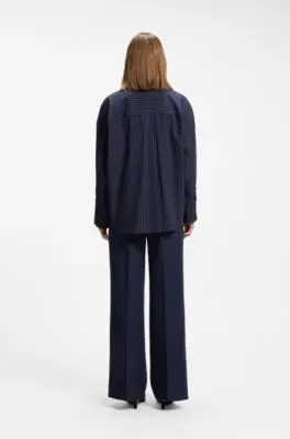Hugo Striped Cotton Poplin Blouse