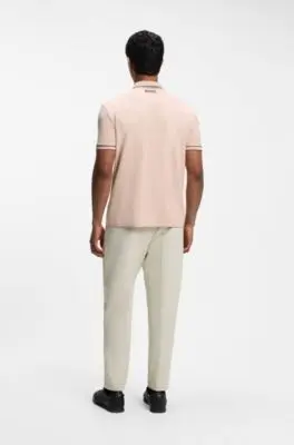 BOSS The Open Active Paddy Polo Shirt In Performance Pique - Light Orange