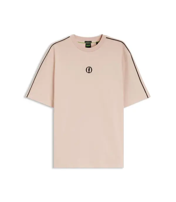 BOSS The Open Cotton T-shirt With Golf Graphic - Light Orange
