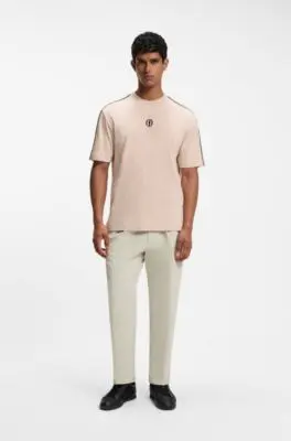 BOSS The Open Cotton T-shirt With Golf Graphic - Light Orange