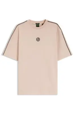 BOSS The Open Cotton T-shirt With Golf Graphic - Light Orange