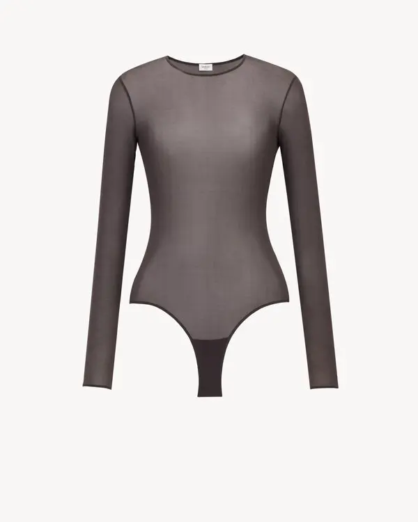 Saint Laurent Crewneck Long Sleeve Bodysuit