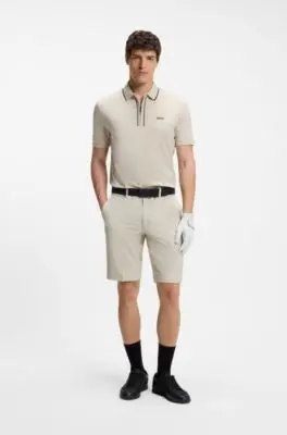 BOSS Slim-fit Water-repellent Stretch Shorts - Light Beige