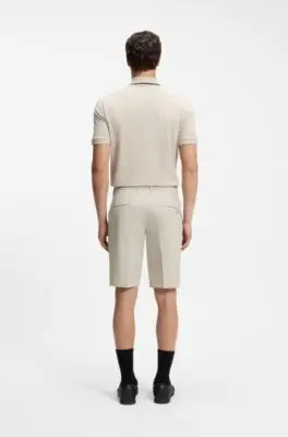 BOSS Slim-fit Water-repellent Stretch Shorts - Light Beige
