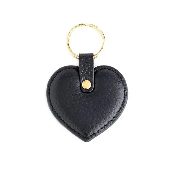 ROYCE NEW YORK Heart Shaped Key Chain - Black