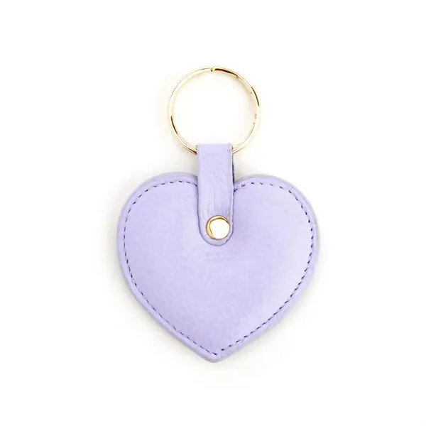ROYCE NEW YORK Heart Shaped Key Chain - Lavender