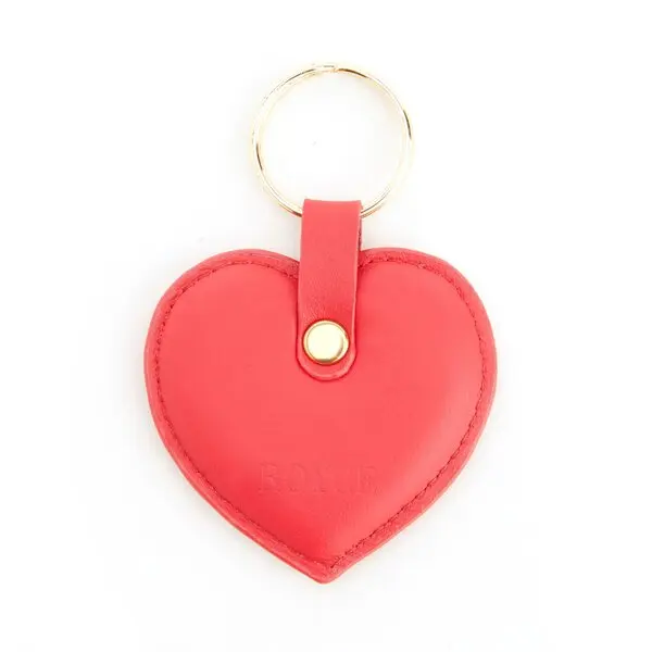 ROYCE NEW YORK Heart Shaped Key Chain - Magenta