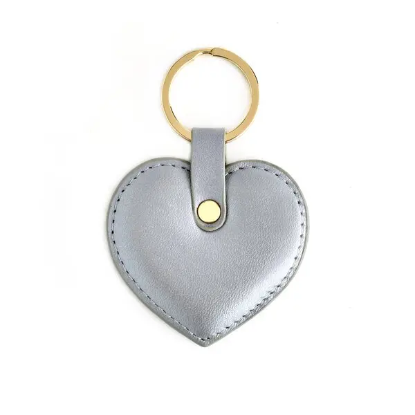 ROYCE NEW YORK Heart Shaped Key Chain - Silver