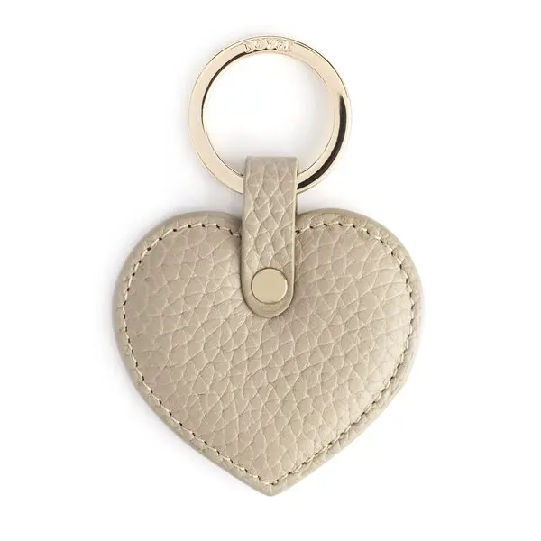 ROYCE NEW YORK Heart Shaped Key Chain - Taupe