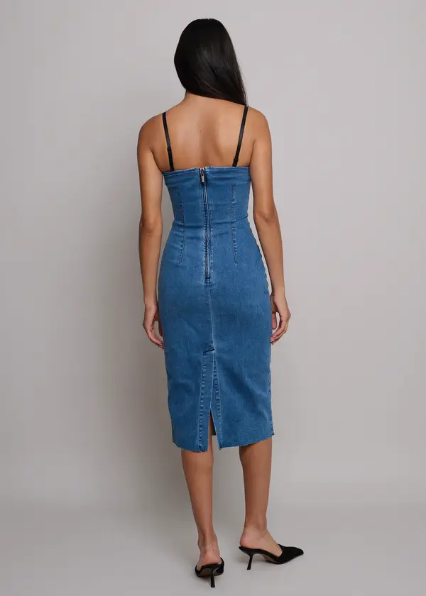 TT STUDIOS Victoria Denim Dress With Bra Detail - Main St.