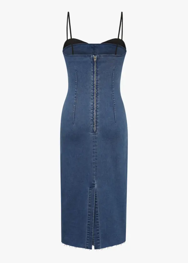 TT STUDIOS Victoria Denim Dress With Bra Detail - Main St.