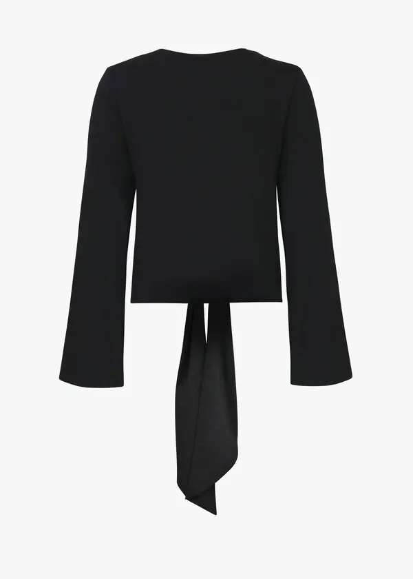 TT STUDIOS 6525 Dylan Top With Flared Sleeves And Keyhole Cutout