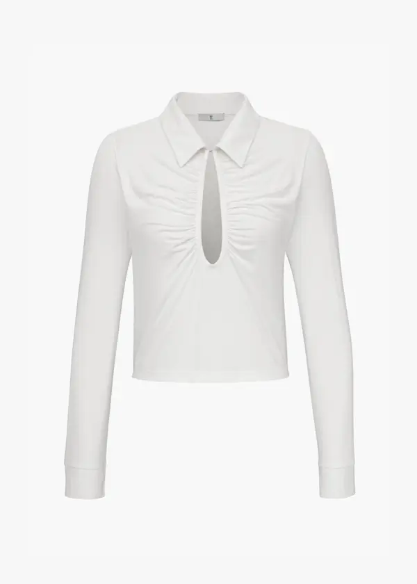 TT STUDIOS Gab Top With Keyhole Detail - White