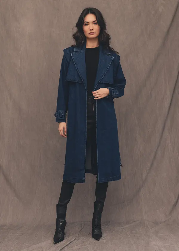 TT STUDIOS Denim Trench Coat