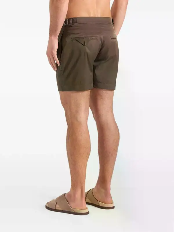 Manière De Voir Adjustable-tab Swim Shorts - Green