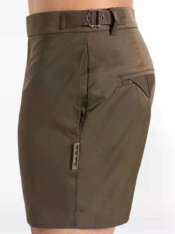 Manière De Voir Adjustable-tab Swim Shorts - Green