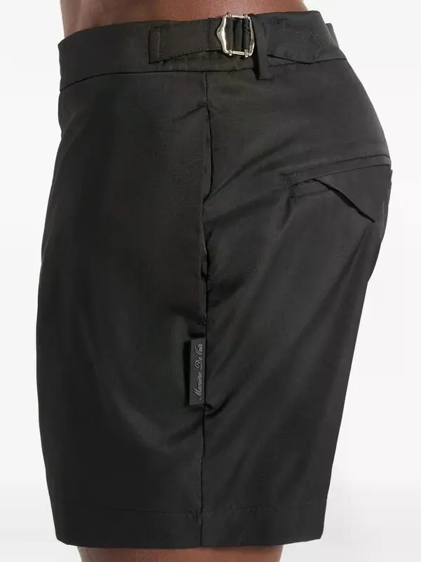 Manière De Voir Adjustable Waist-tab Swim Shorts - Black