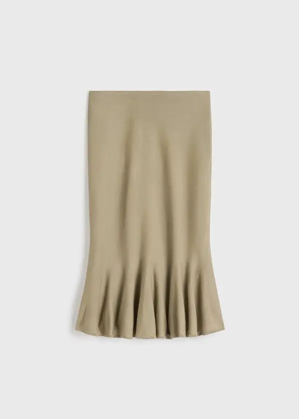 TOTEME Fluted Knit Skirt - Beige