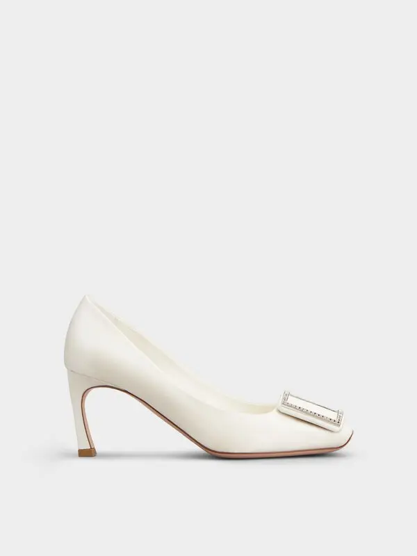 ROGER VIVIER Trompette Satin Pumps - White
