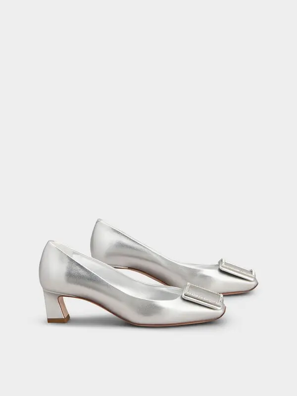 ROGER VIVIER Trompette Pumps In Metallic Nappa Leather