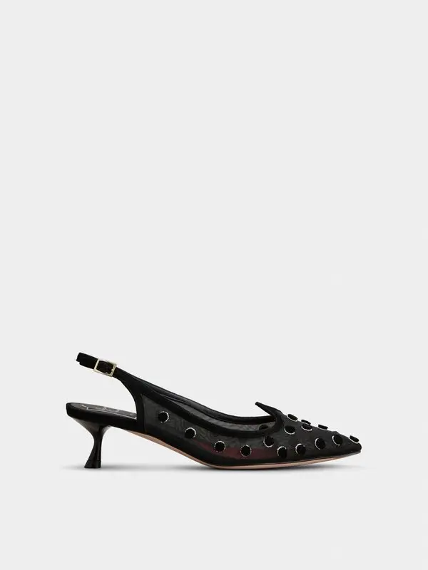 ROGER VIVIER Polka Dot Slingback Pumps