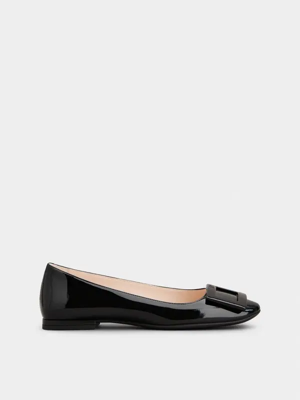 ROGER VIVIER Patent Leather Ballerinas With Lacquered Buckle