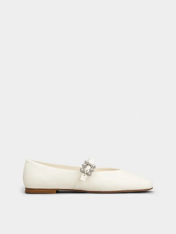 ROGER VIVIER Efflorescence Mary Janes - Off White