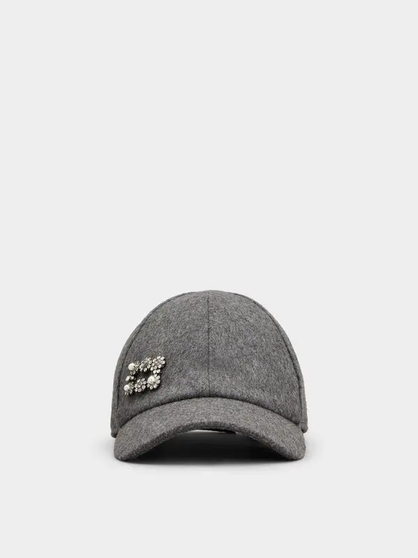 ROGER VIVIER Efflorescence Baseball Cap In Wool