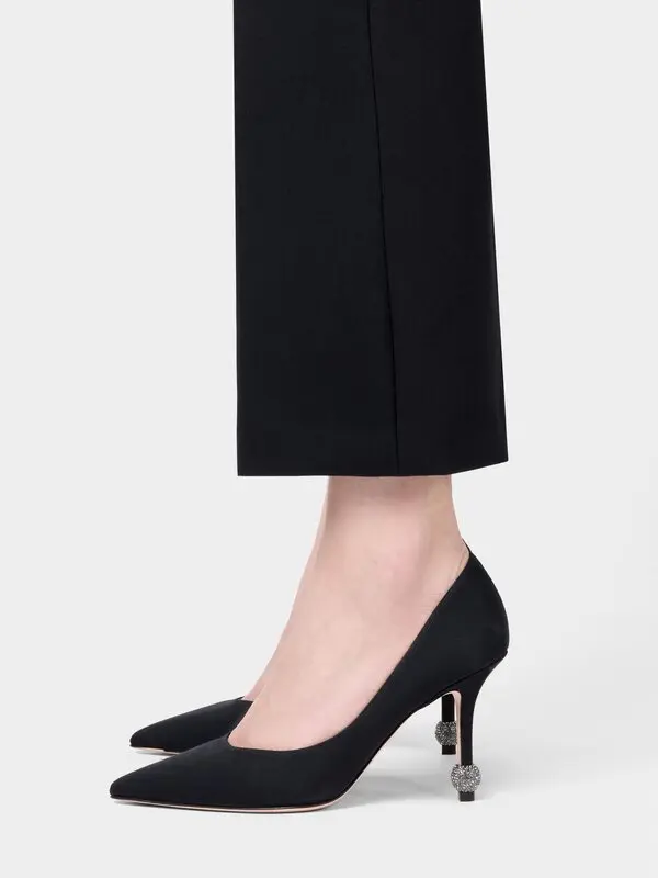 ROGER VIVIER Grosgrain Jewel Heel Pumps