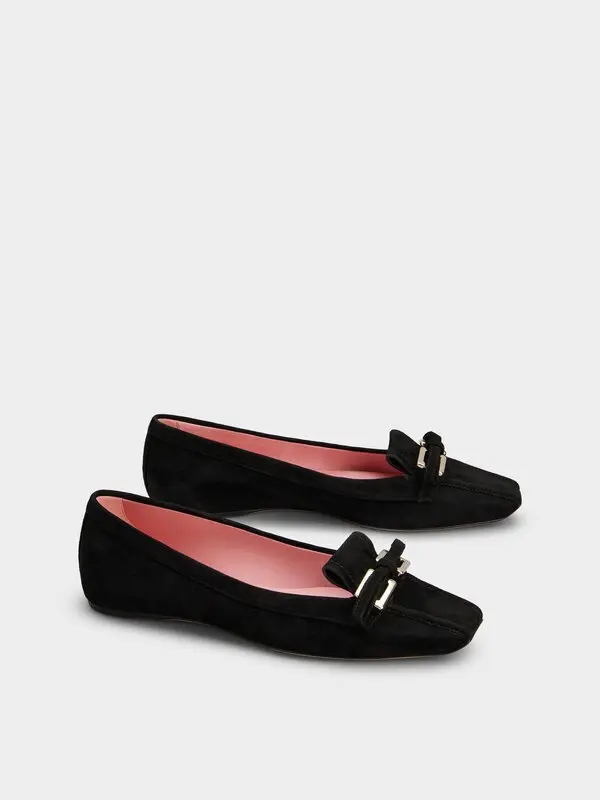 ROGER VIVIER Suede Virgule Ballerinas