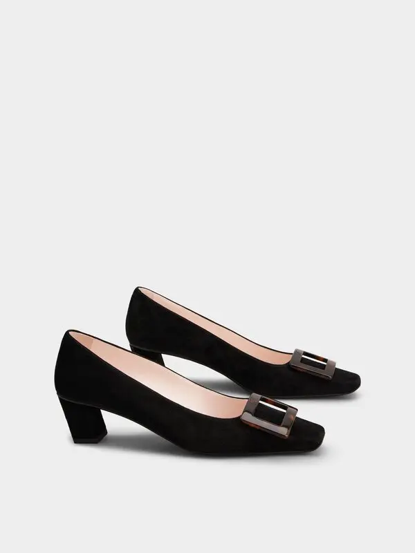 ROGER VIVIER Belle Vivier Suede Pumps - Black