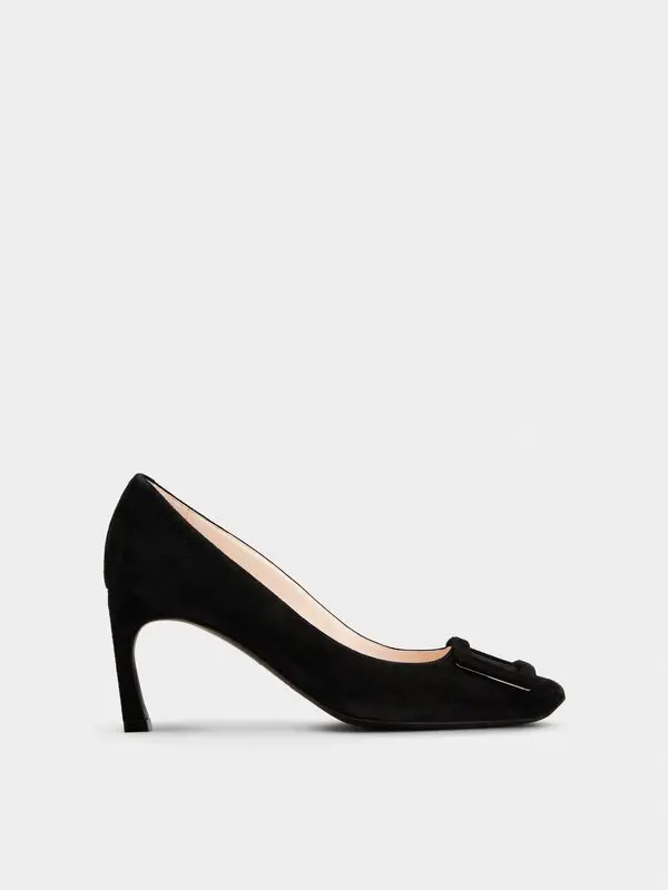 ROGER VIVIER Trompette Suede Pumps - Black