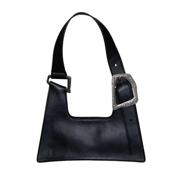 GIUNIA Sculptural Leather Handbag With Silver-tone Hardware