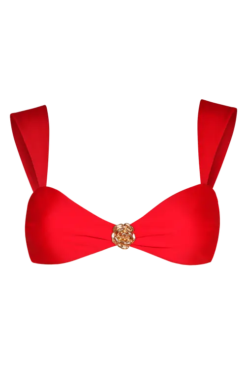 BRUNNA.CO Segara High-cut Recycled Bikini Top - Red