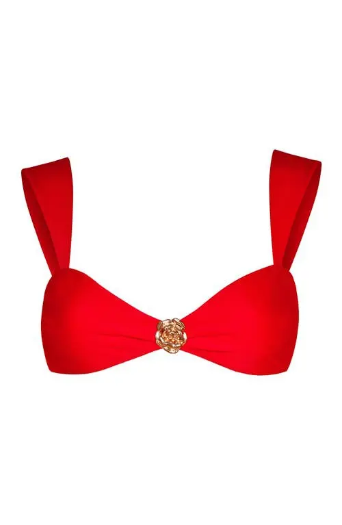 BRUNNA.CO Segara High-cut Recycled Bikini Top - Red